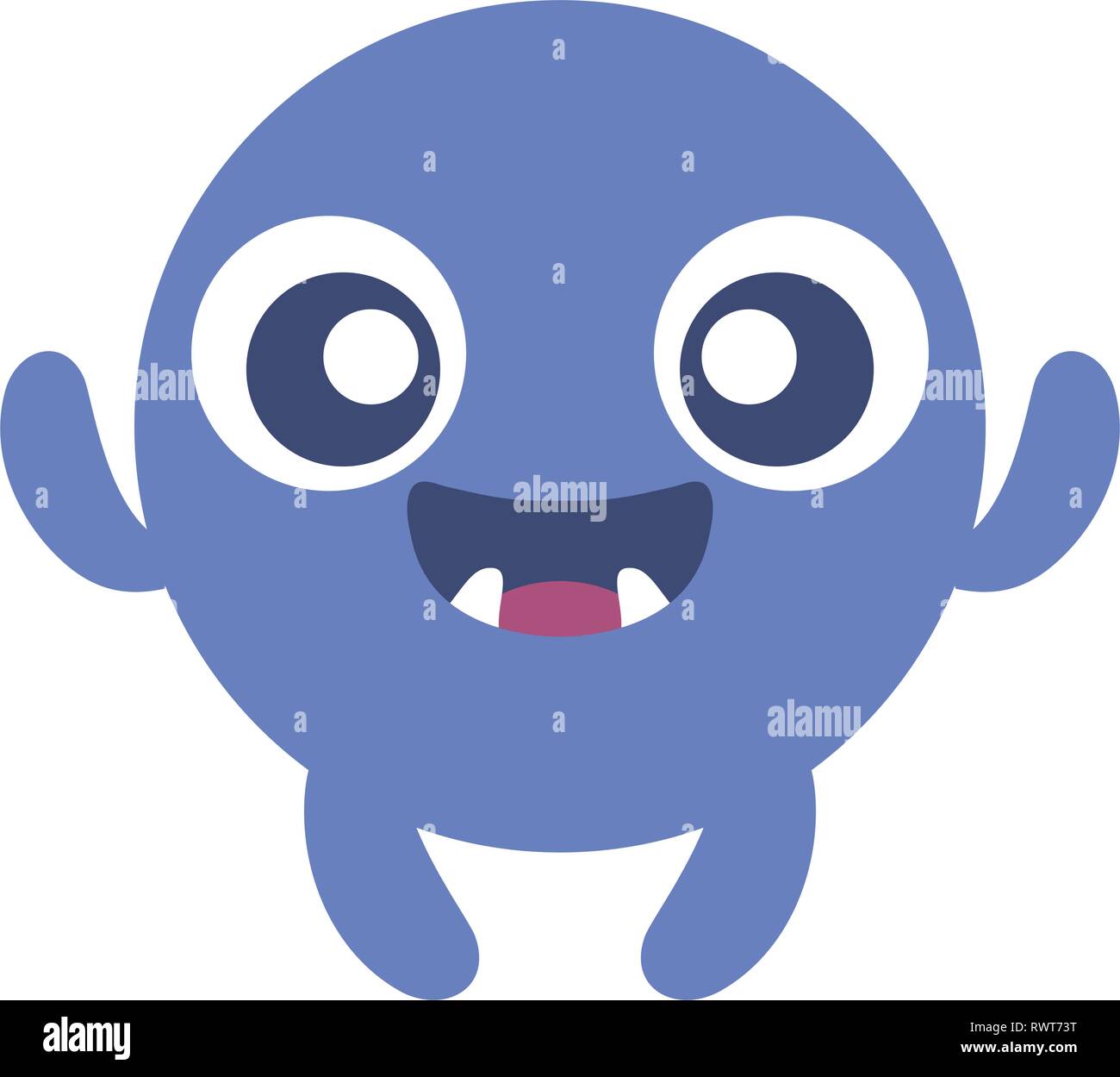 emoticon face with crazy teeth vector illustration design Stock Vector ...