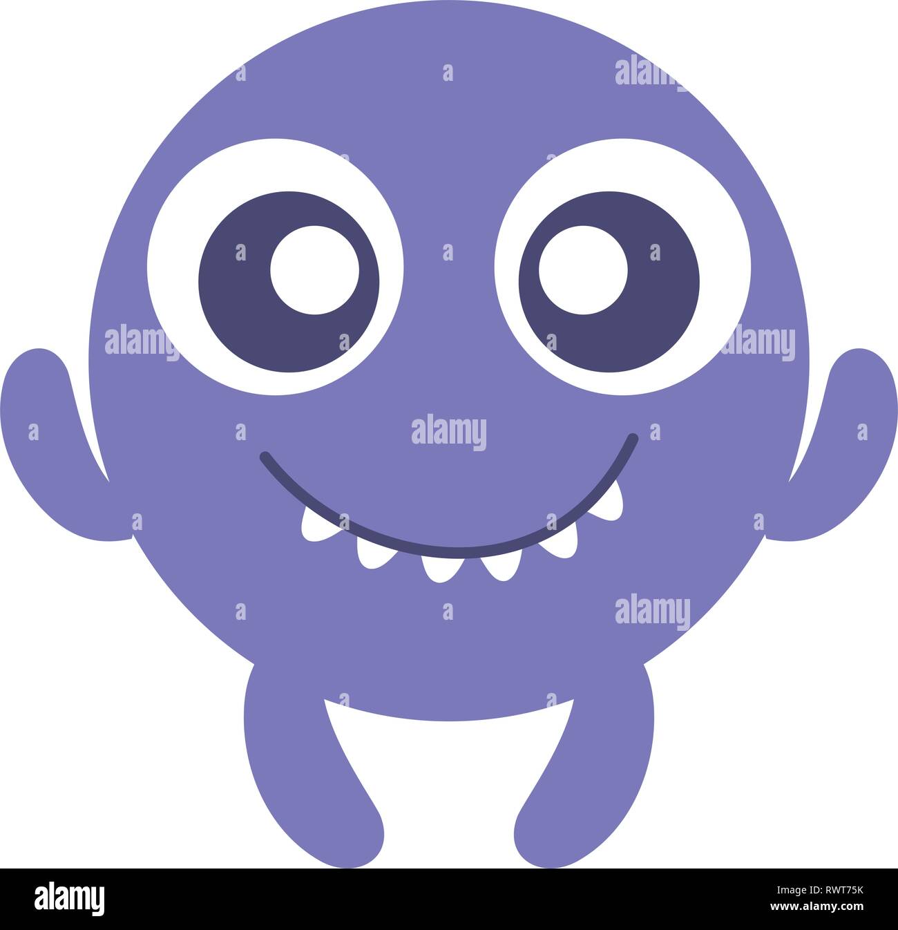 emoticon face with crazy teeth vector illustration design Stock Vector ...