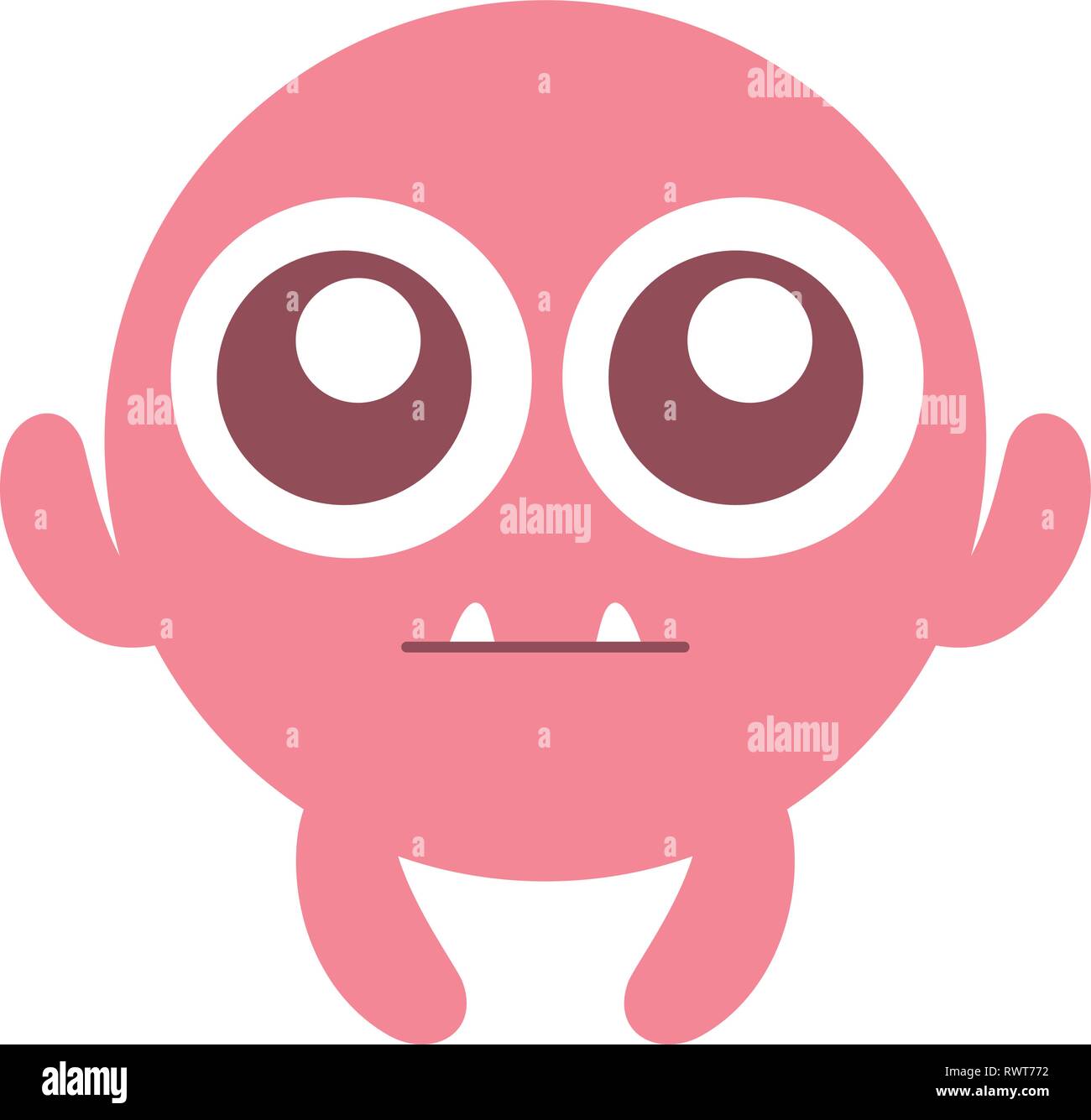 emoticon face with crazy teeth vector illustration design Stock Vector ...