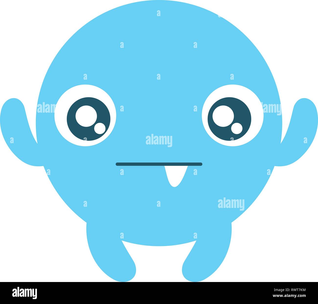 emoticon face with crazy teeth vector illustration design Stock Vector ...