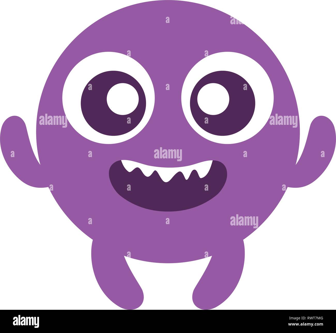 emoticon face with crazy teeth vector illustration design Stock Vector ...