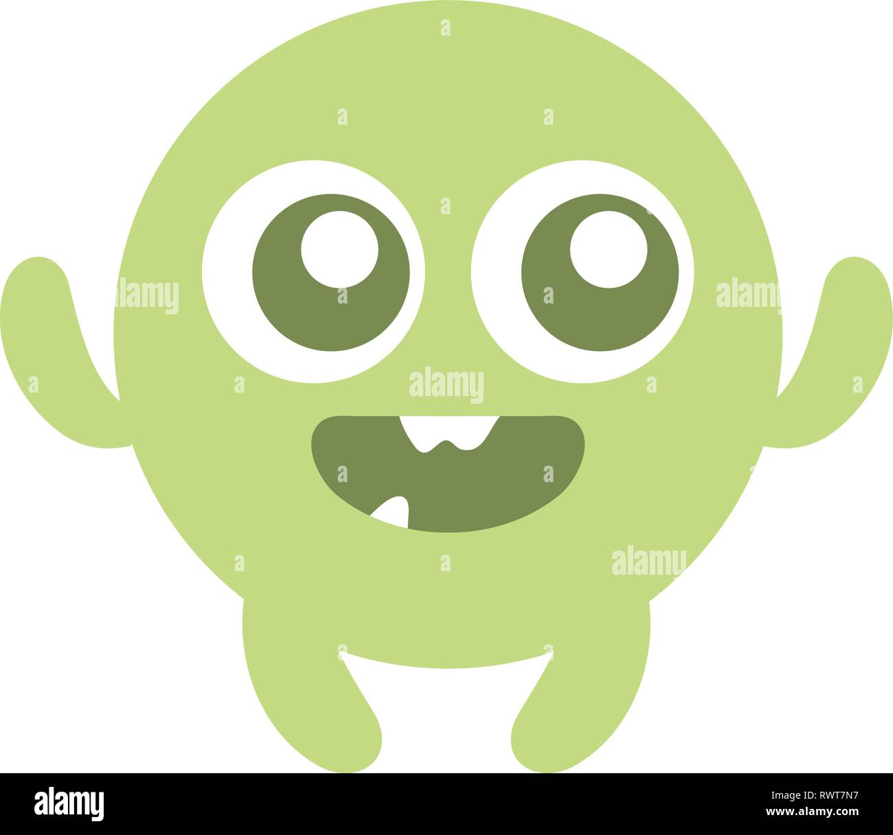 emoticon face with crazy teeth vector illustration design Stock Vector ...