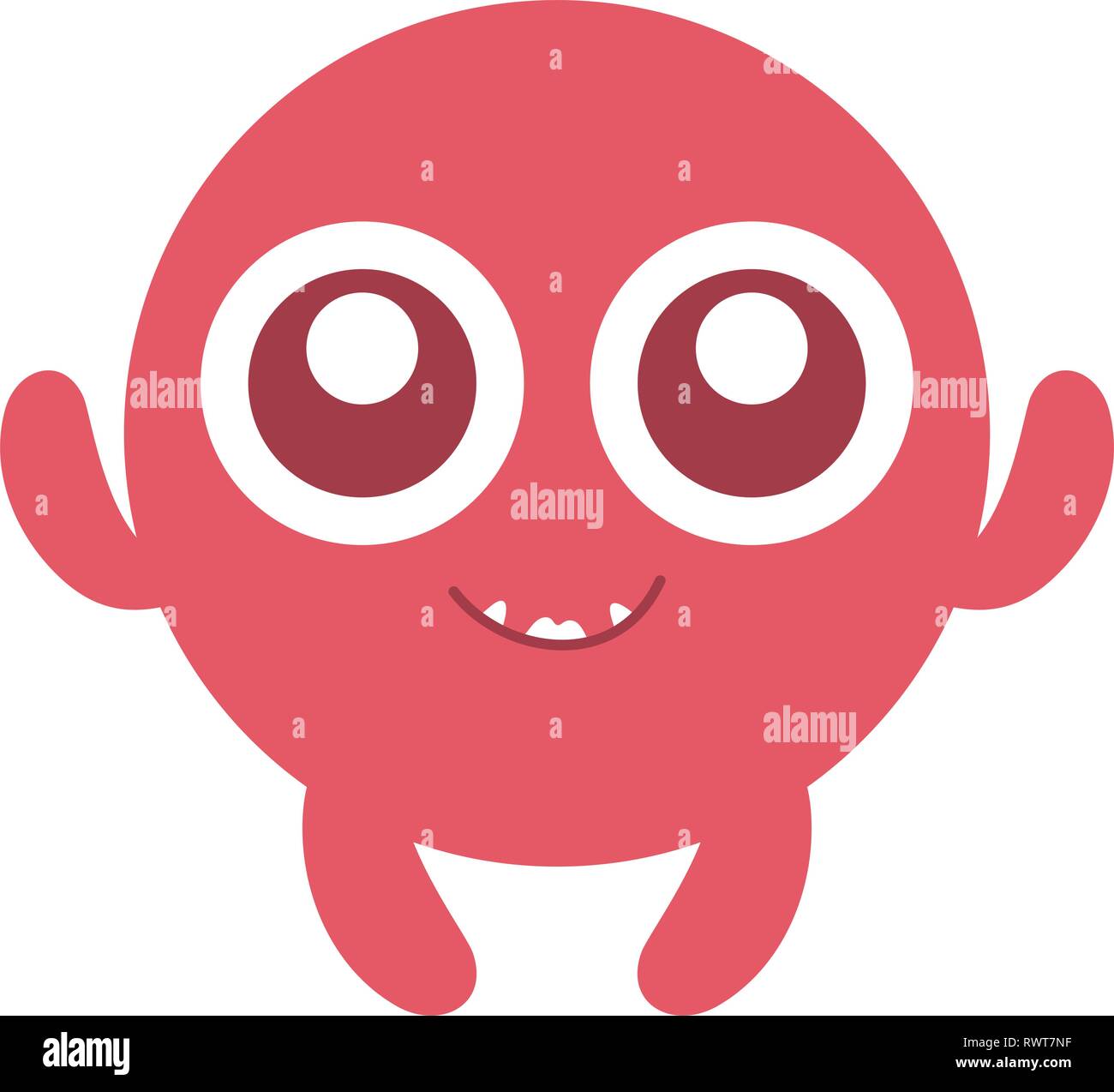 emoticon face with crazy teeth vector illustration design Stock Vector ...