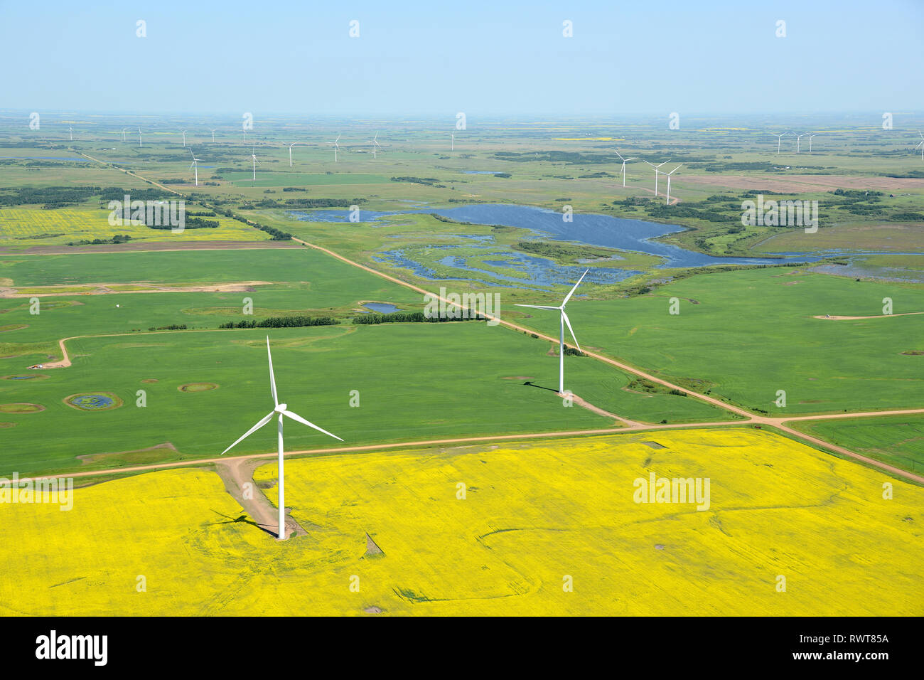 Aerial view windmills turbines hi-res stock photography and images - Alamy