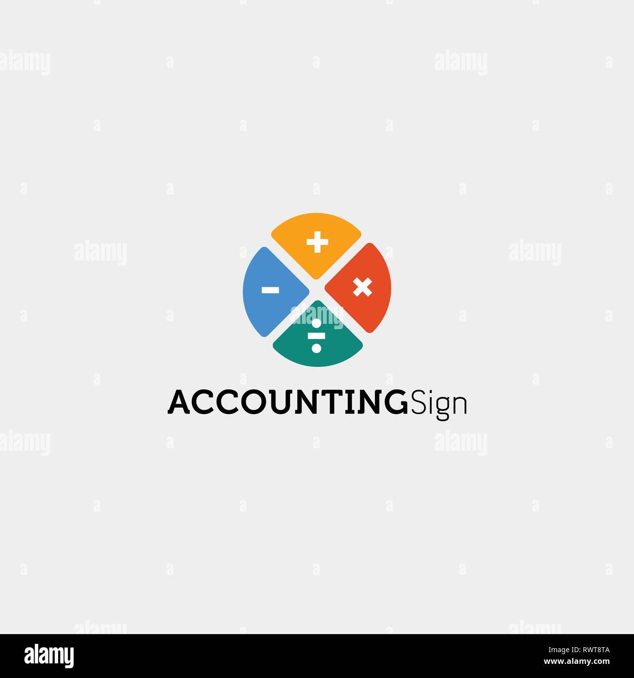 accounting, finance creative logo template vector isolated with ...