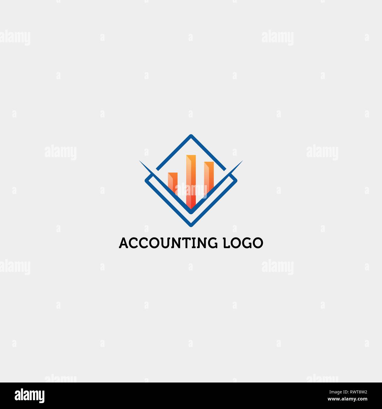 accounting, finance creative logo template vector isolated with ...