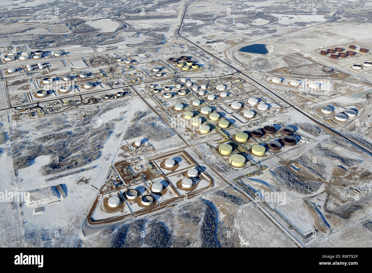 Enbridge Pipeline terminal, Hardisty, Alberta Stock Photo - Alamy