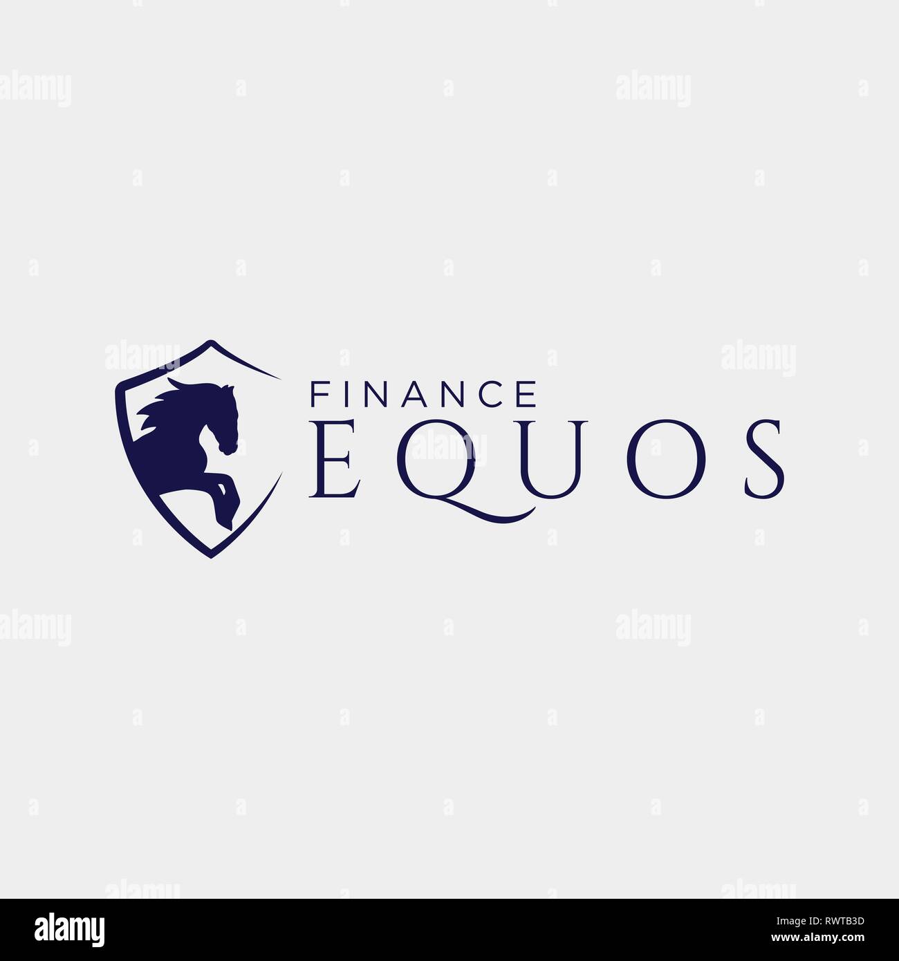 horse financial, insurance creative logo template vector illustration ...