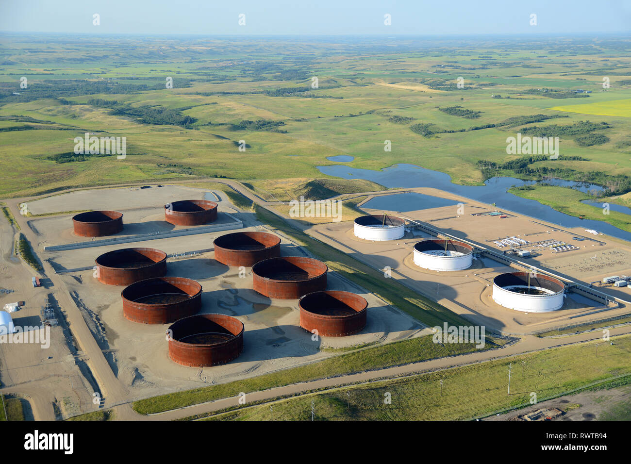 Enbridge Pipeline terminal Hardisty, Alberta Stock Photo - Alamy