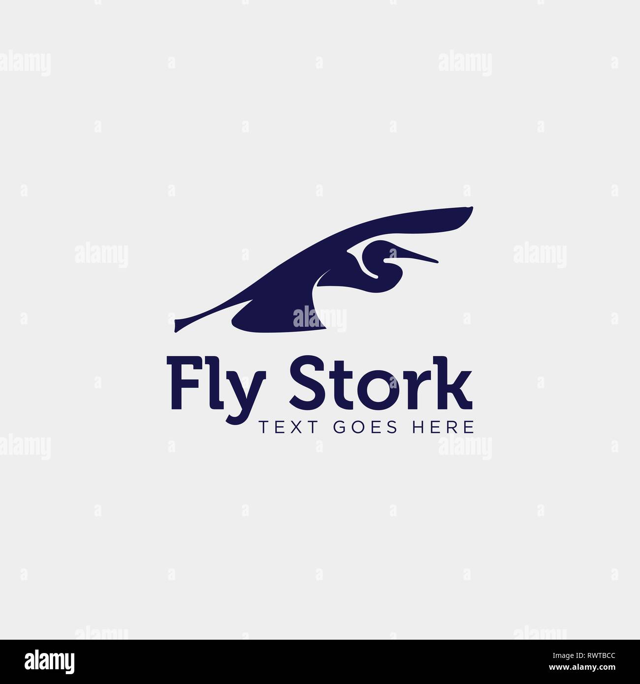 stork business logo template creative vector illustration with business ...