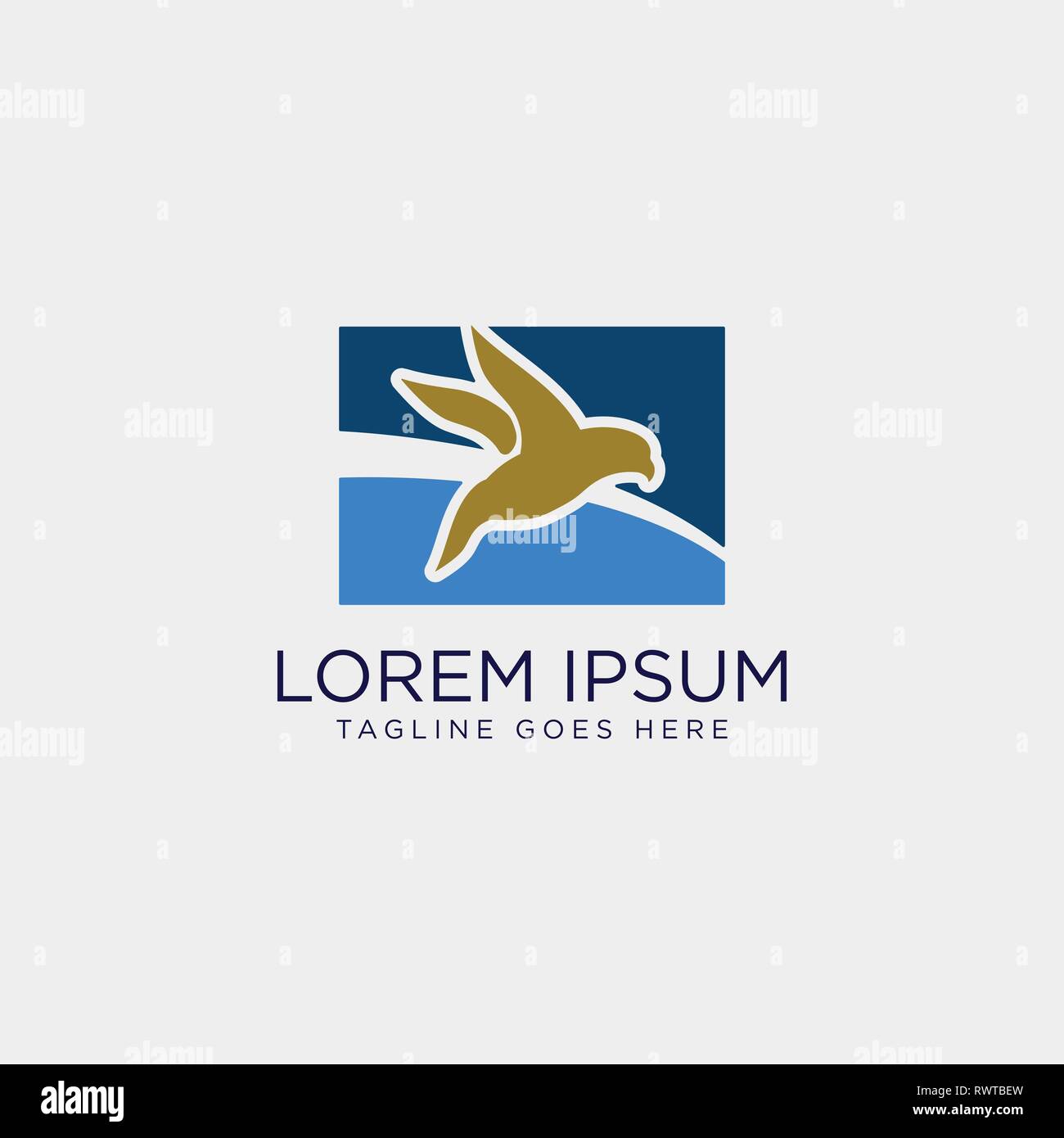 parrot or flying bird accounting, financial creative logo template ...