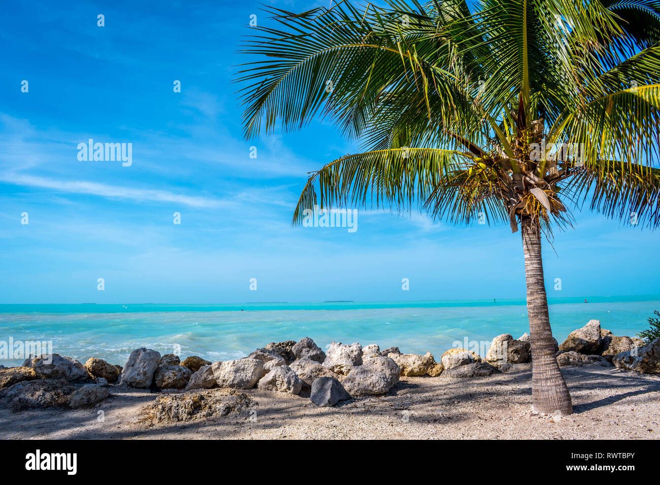 The overlooking view of the shore in Key West, Florida Stock Photo - Alamy