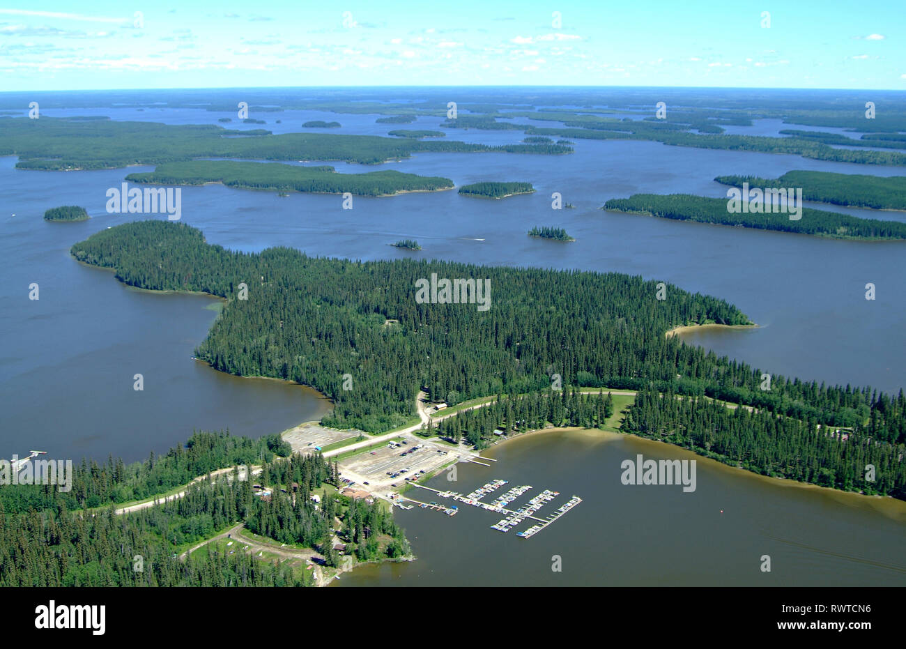 aerial, Paint Lake, Manitoba Stock Photo - Alamy