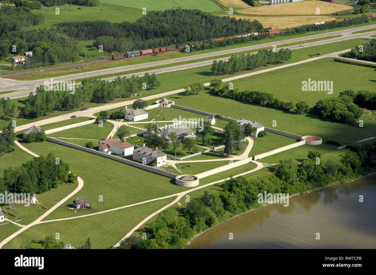 aerial, Lower Fort Garry St Andrews, Manitoba Stock Photo - Alamy