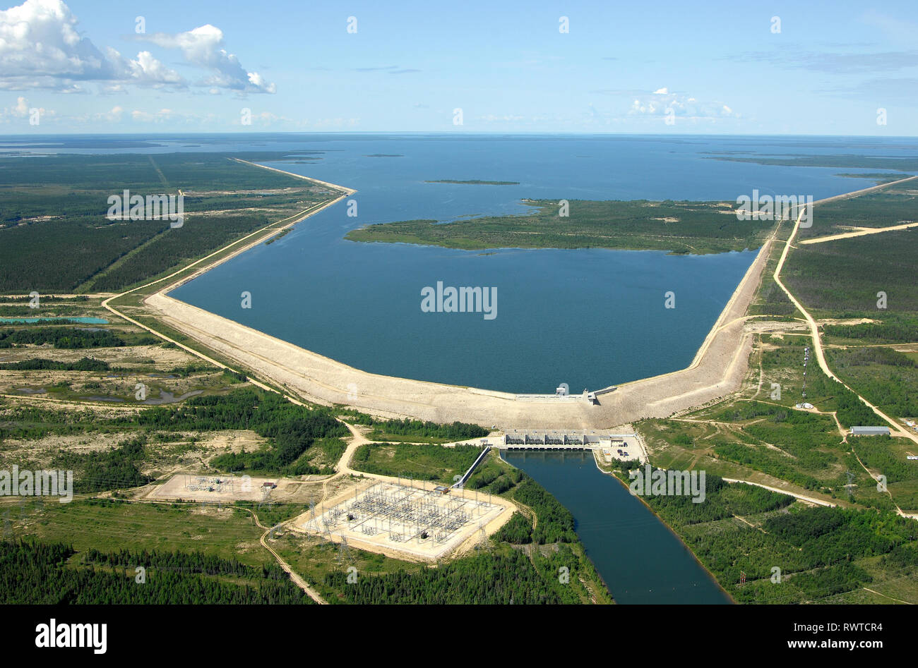 aerial, Grand Rapids dam, Manitoba, Canada Stock Photo - Alamy