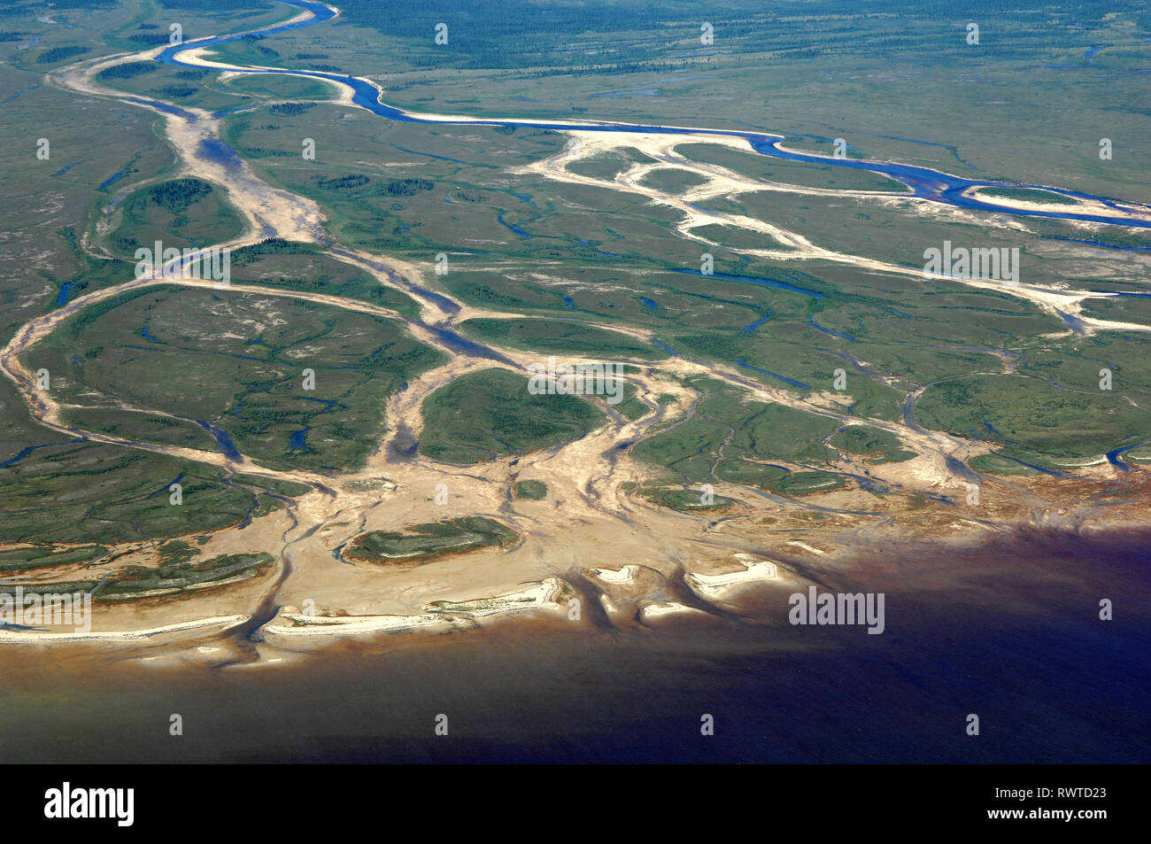 aerial, Owl River, Wapusk National Park, Manitoba Stock Photo - Alamy
