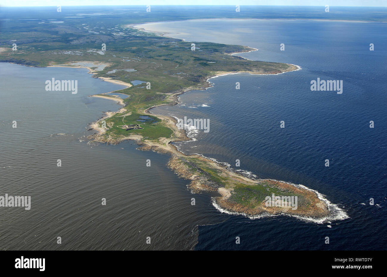 Aerial view churchill manitoba canada hi-res stock photography and ...