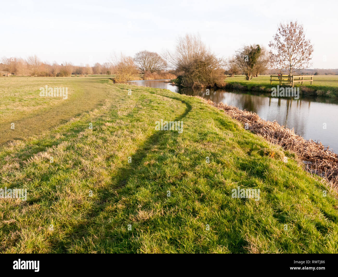 Beautiful countryside Dedham water scene outside nature landscape space ...