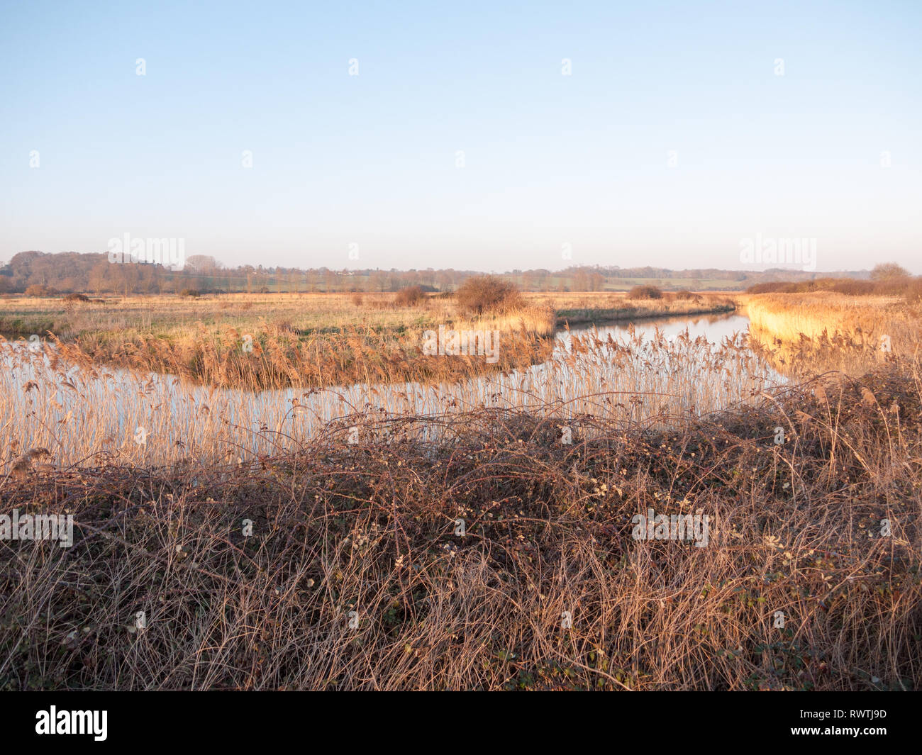 Beautiful countryside Dedham water scene outside nature landscape space ...