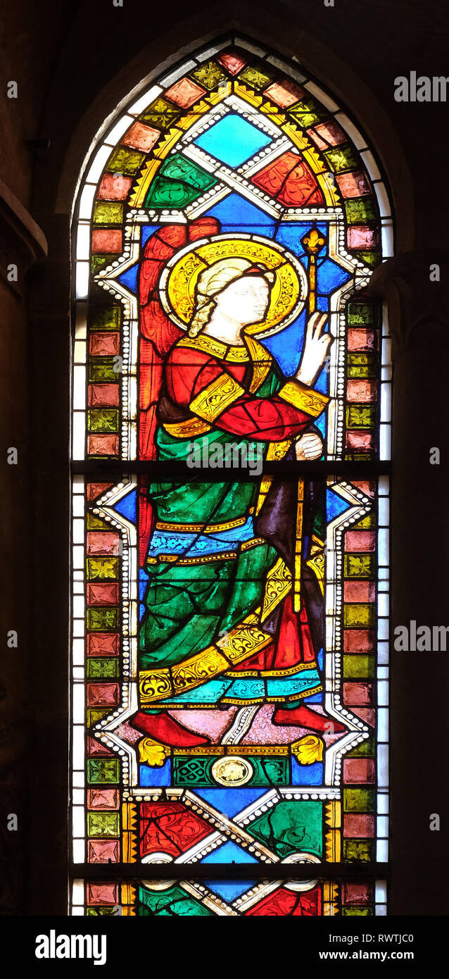 Stained glass window archangel gabriel hi-res stock photography and ...