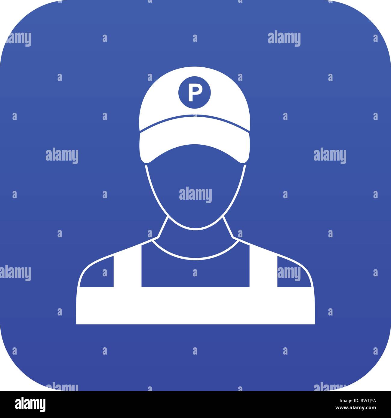 Parking attendant icon digital blue Stock Vector Image & Art - Alamy