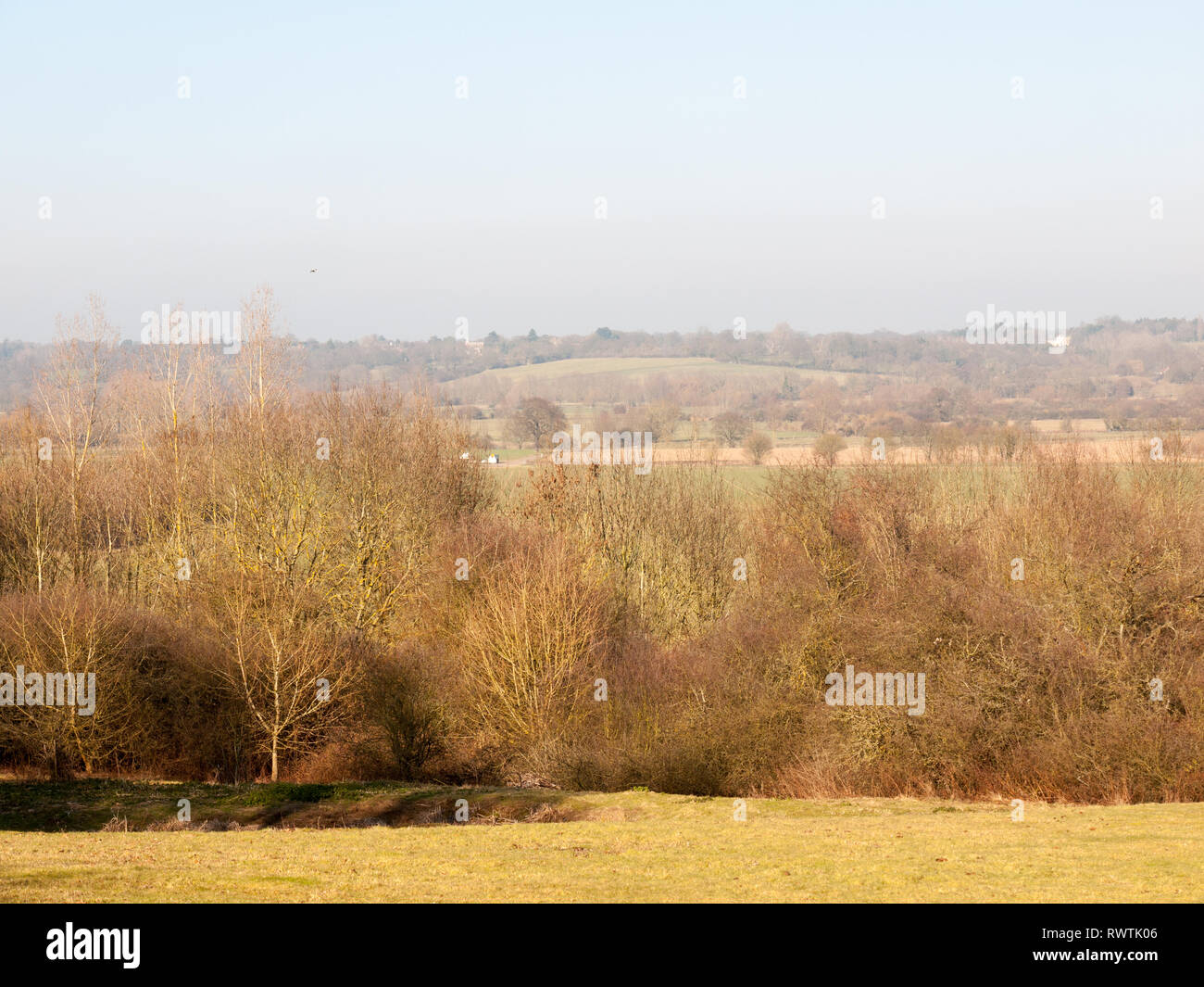 Beautiful countryside Dedham water scene outside nature landscape space ...