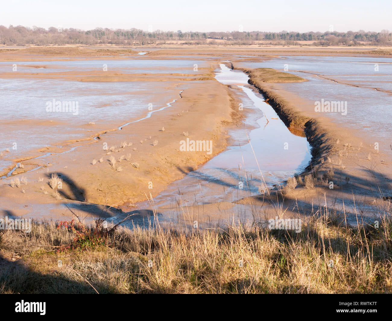 Fingringhoe wick nature reserve outside landscape background space open ...