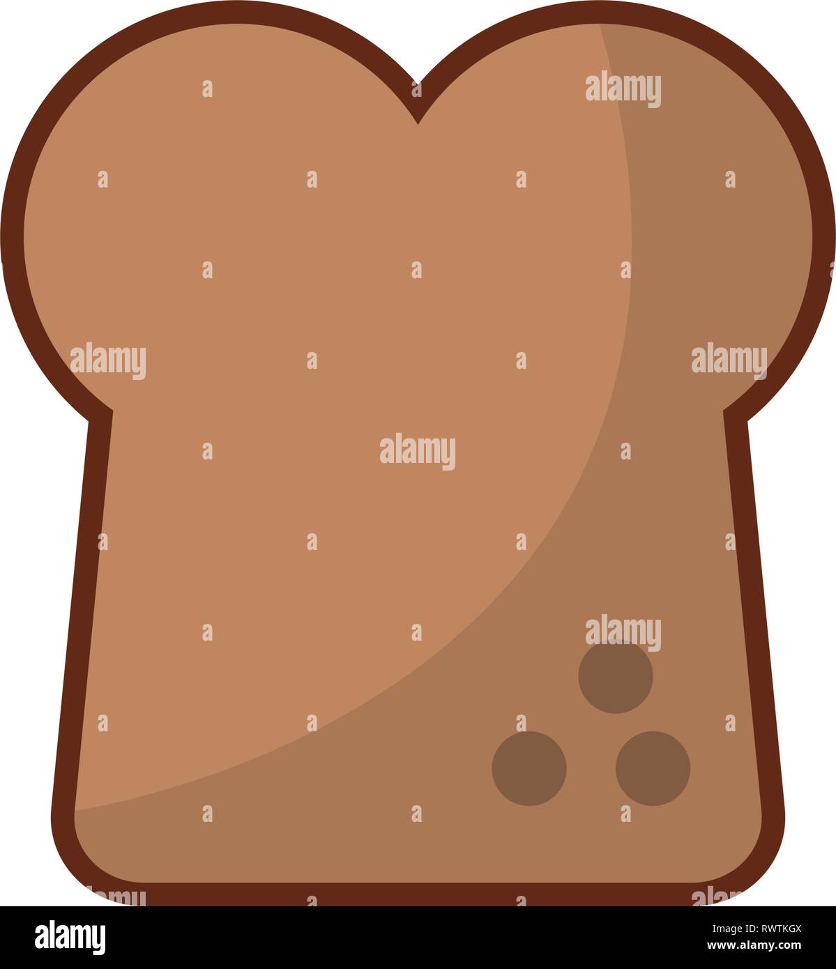Toast bread food symbol Stock Vector Image & Art - Alamy