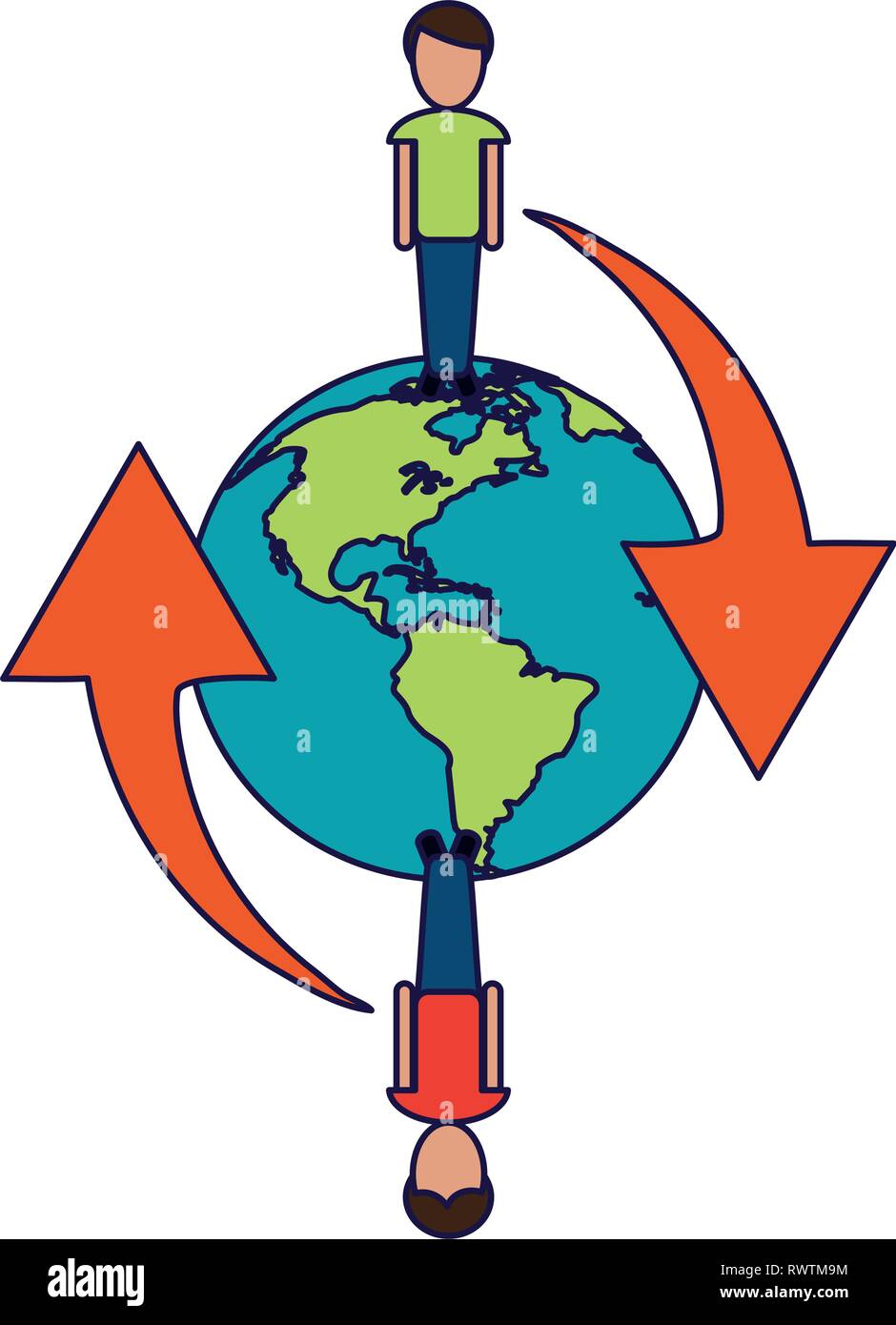 people around world symbol Stock Vector Image & Art - Alamy