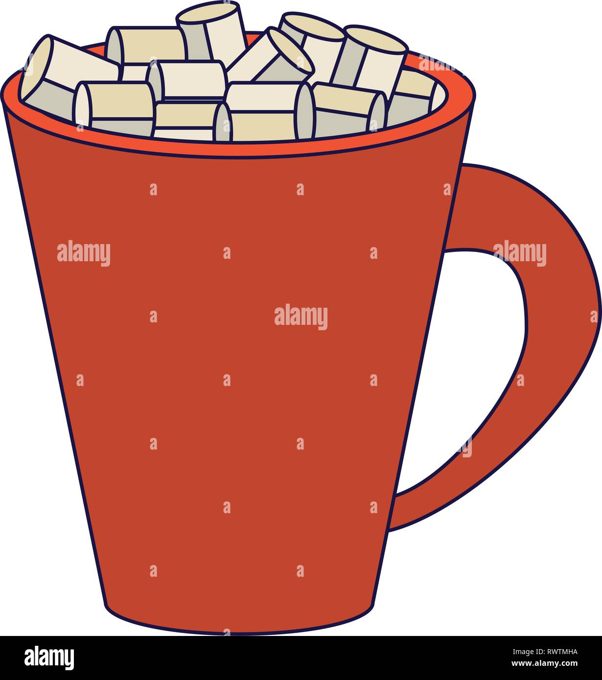 Sugar cubes in mug isolated Stock Vector Image & Art - Alamy