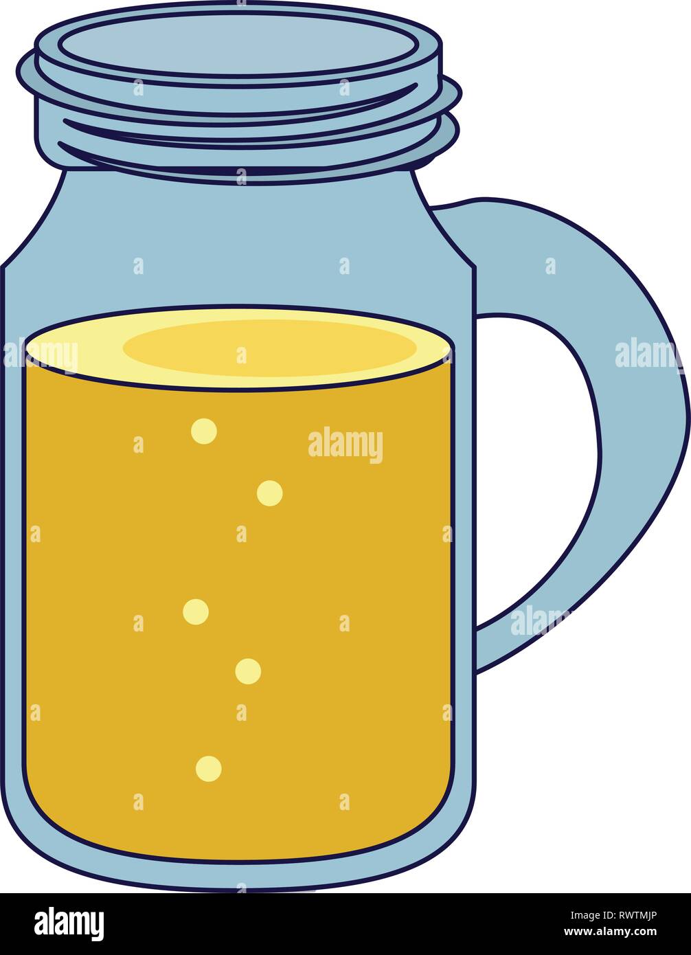 Yellow Mason Jar Outline