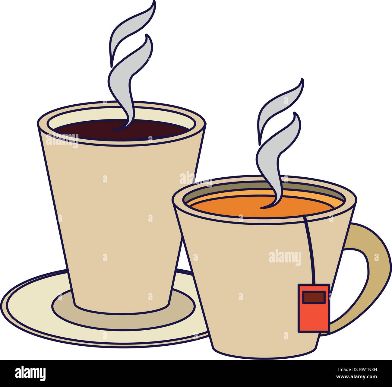 Disposable tea cups Stock Vector Images - Alamy