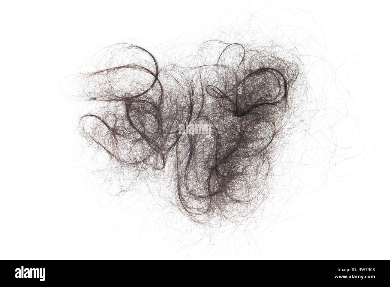 Hair fall isolated on white background Stock Photo - Alamy