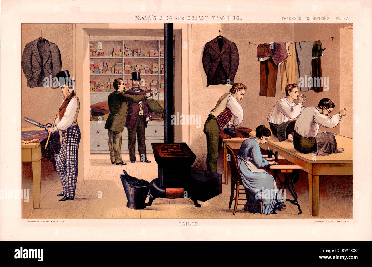 People working in a Tailor Shop 1800s Stock Photo - Alamy