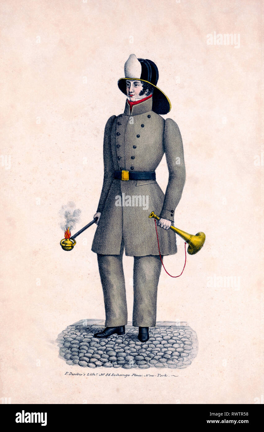 Fireman drawing 1800s hi-res stock photography and images - Alamy
