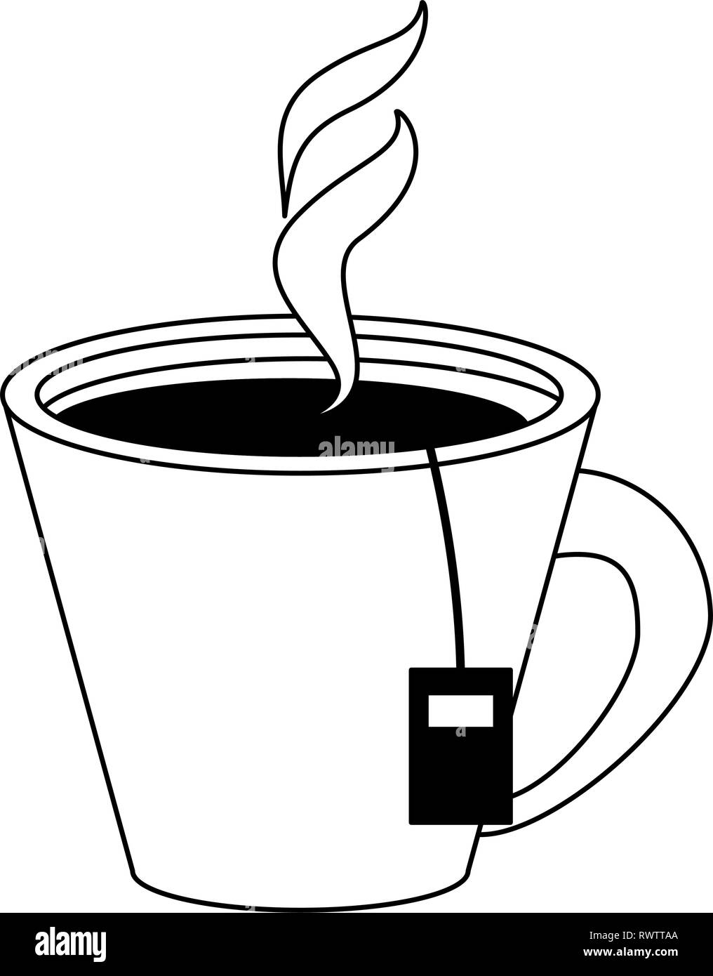 Green herbal tea in dry Stock Vector Images - Alamy