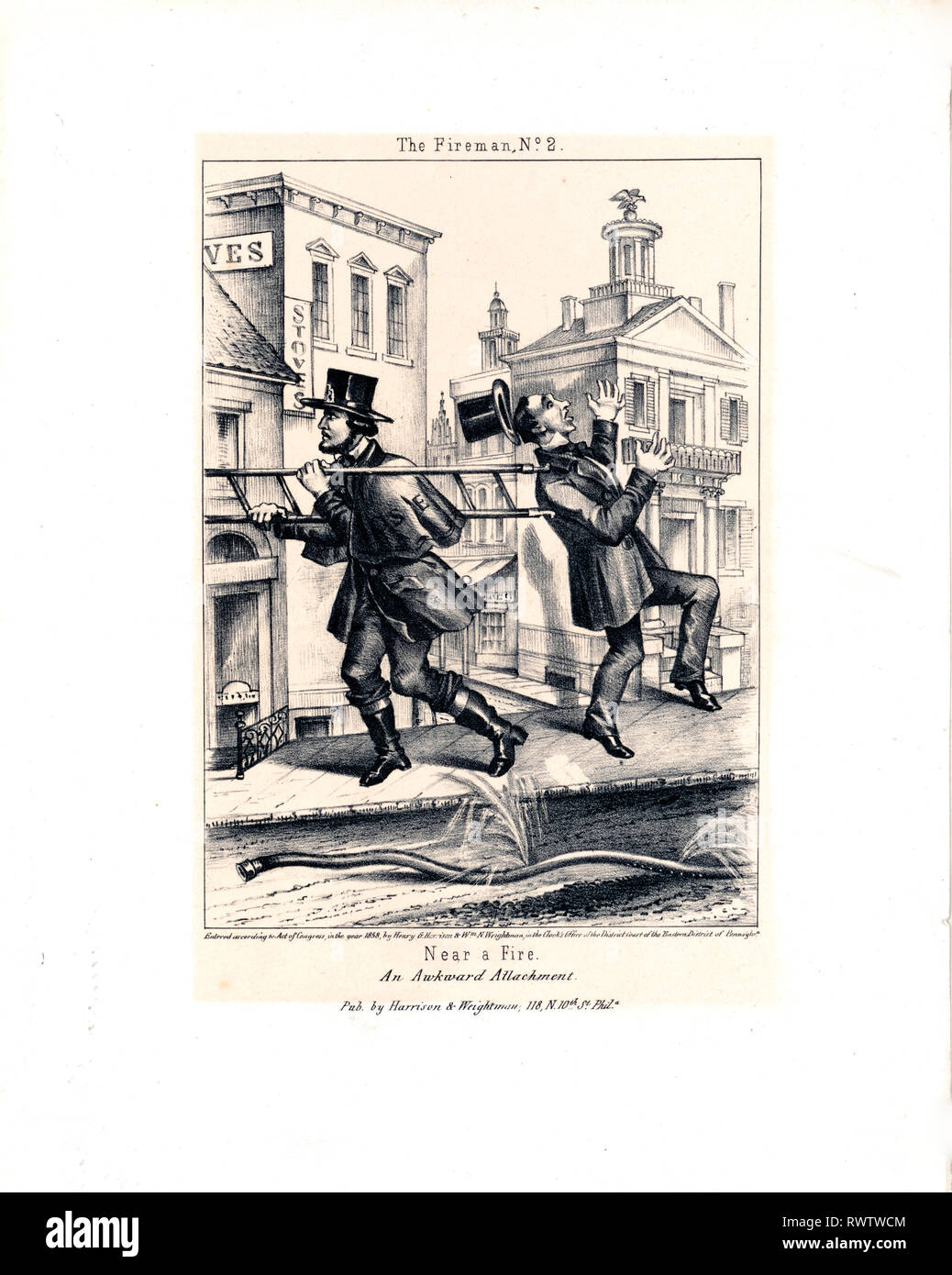 Fireman drawing 1800s hi-res stock photography and images - Alamy