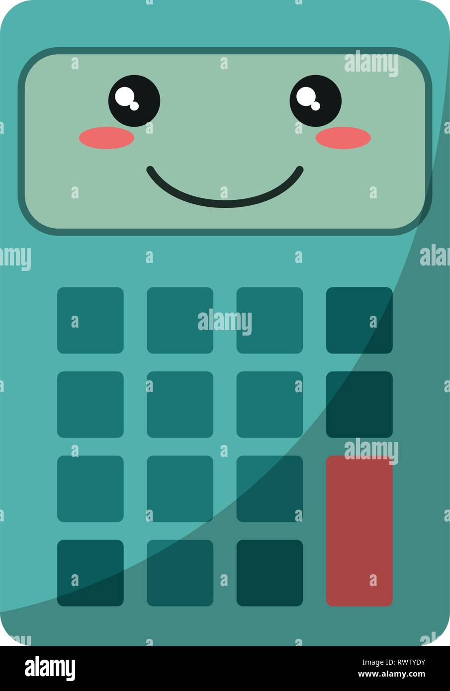 Kawaii calculator device smiling cartoon Stock Vector Image & Art - Alamy