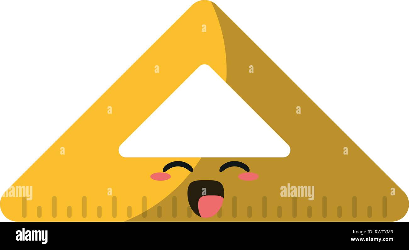 Kawaii school ruler smiling cartoon Stock Vector Image & Art - Alamy