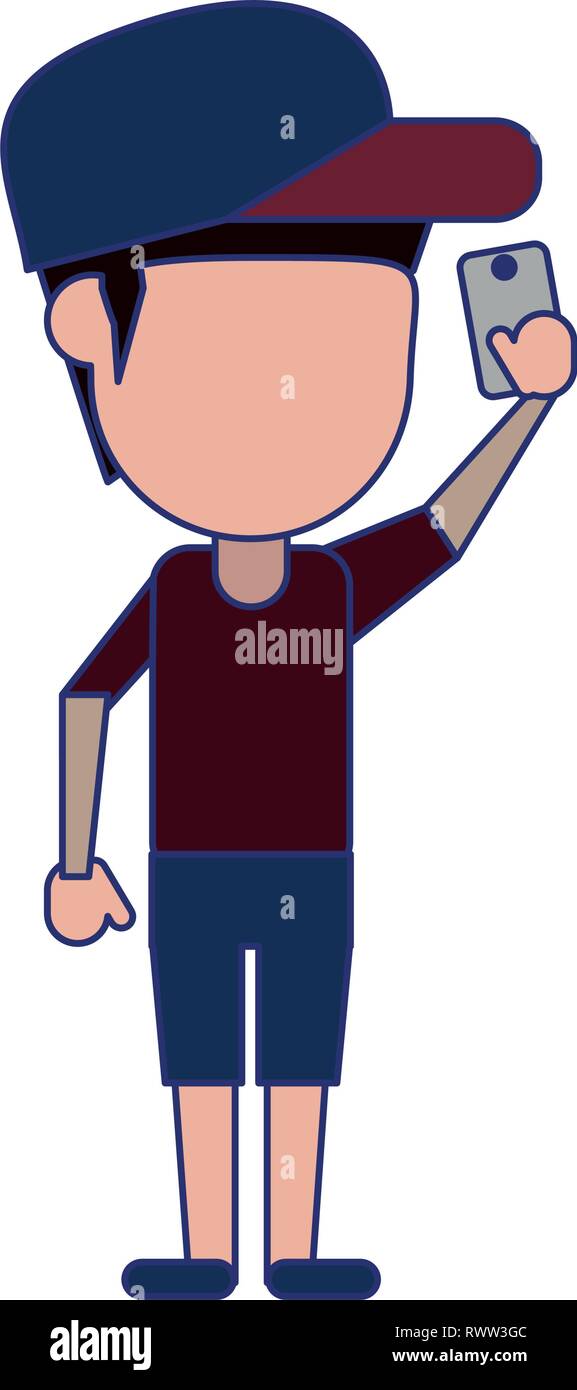 man using smartphone avatar cartoon Stock Vector Image & Art - Alamy