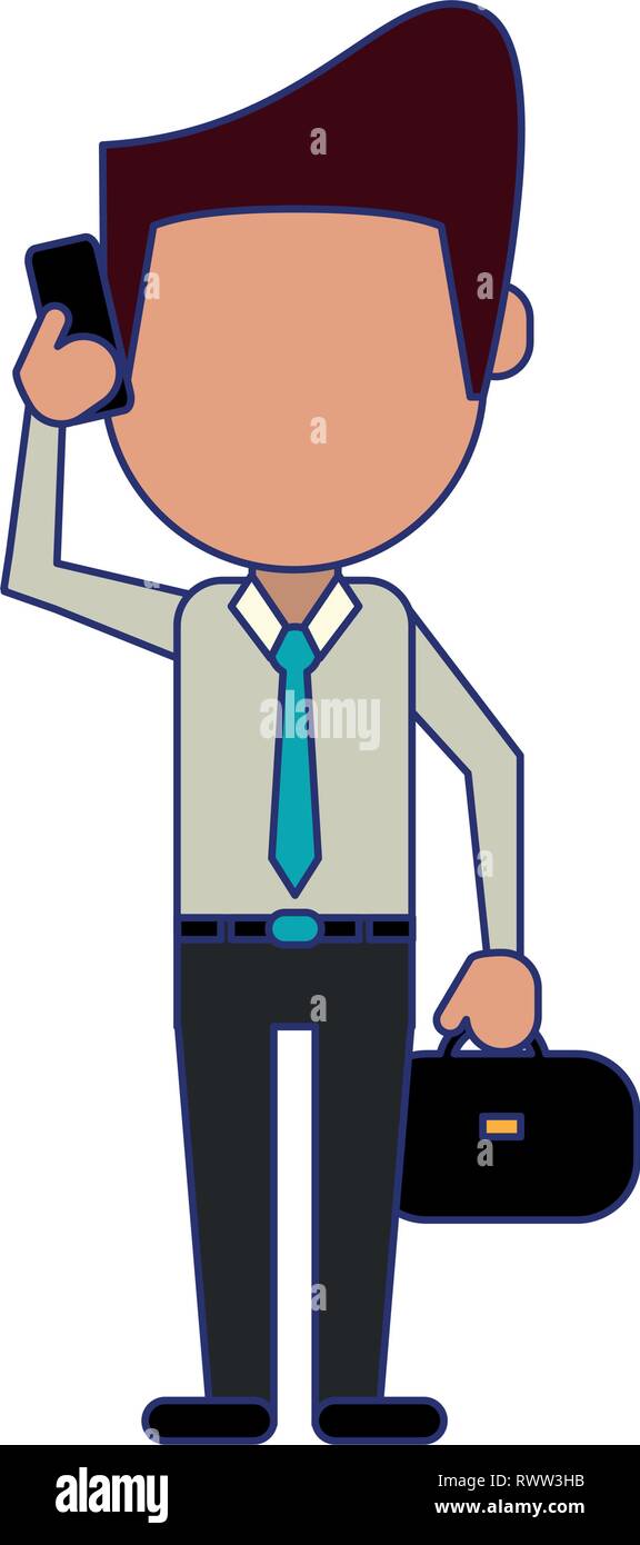 man using smartphone avatar cartoon Stock Vector Image & Art - Alamy