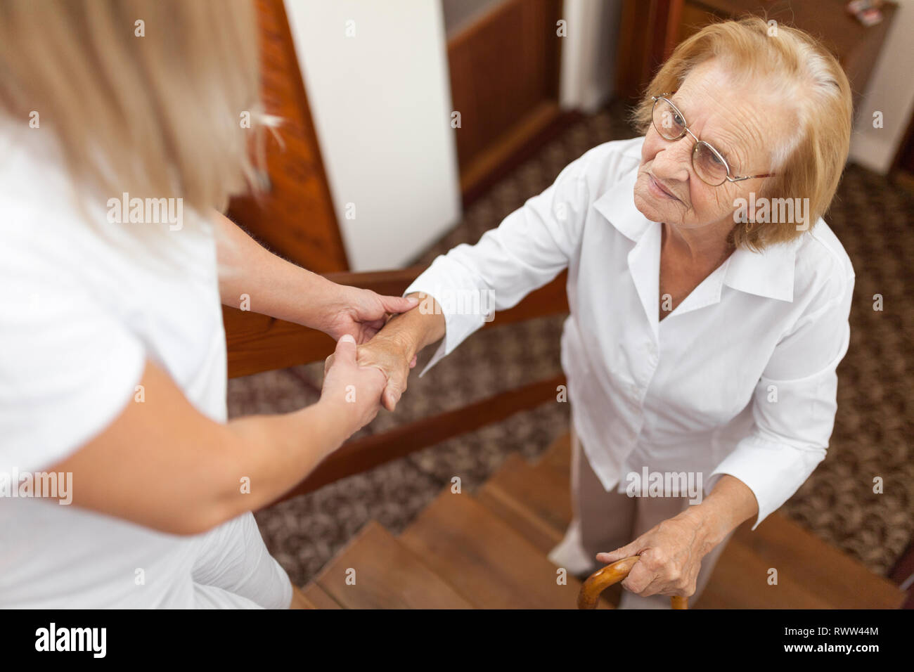 Providing help and support for elderly people Stock Photo - Alamy