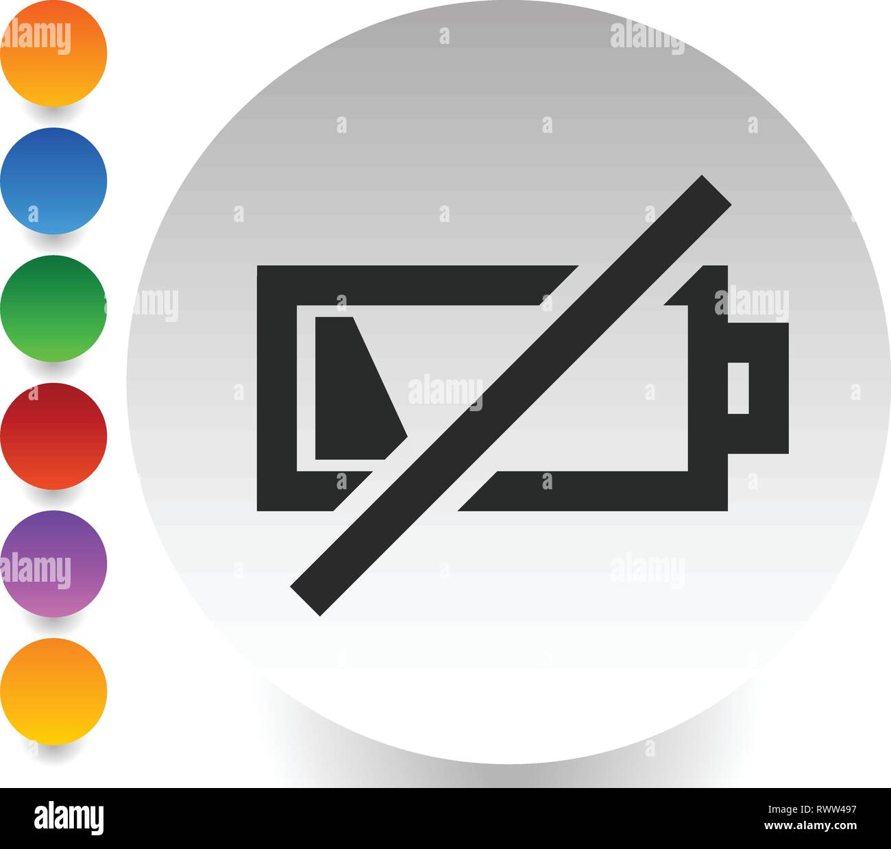 Icon with low battery symbol, Battery level indicator Stock Vector ...