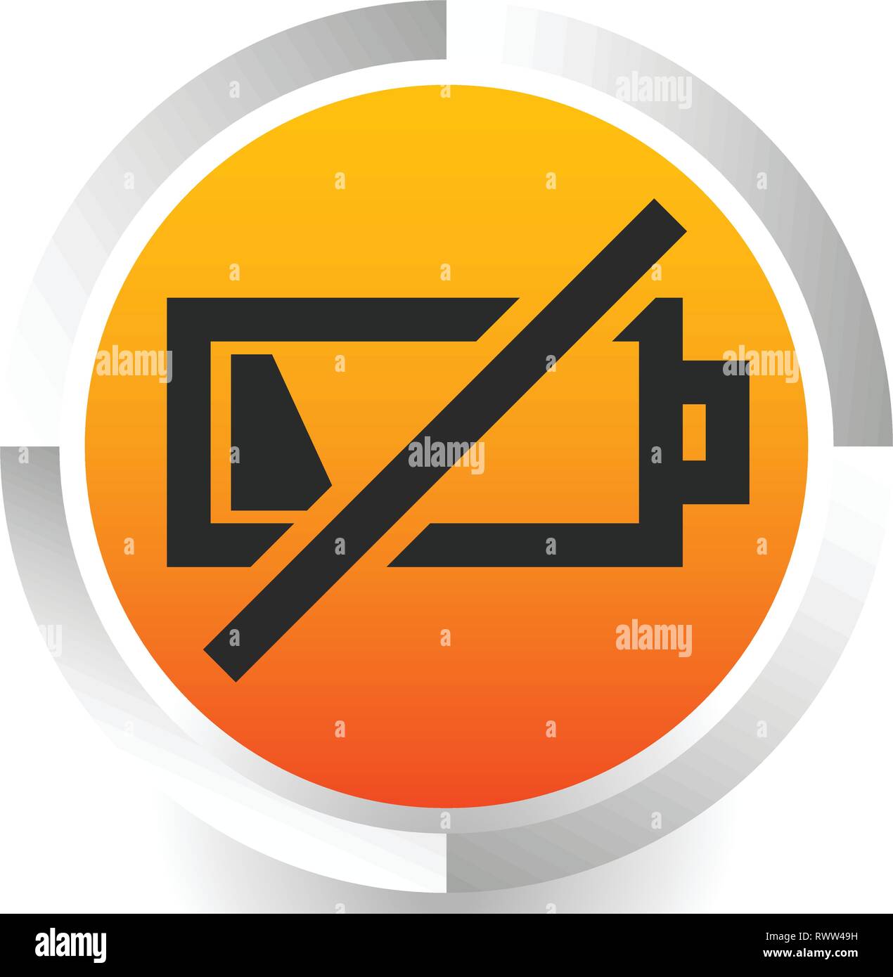 Icon with low battery symbol, Battery level indicator Stock Vector ...