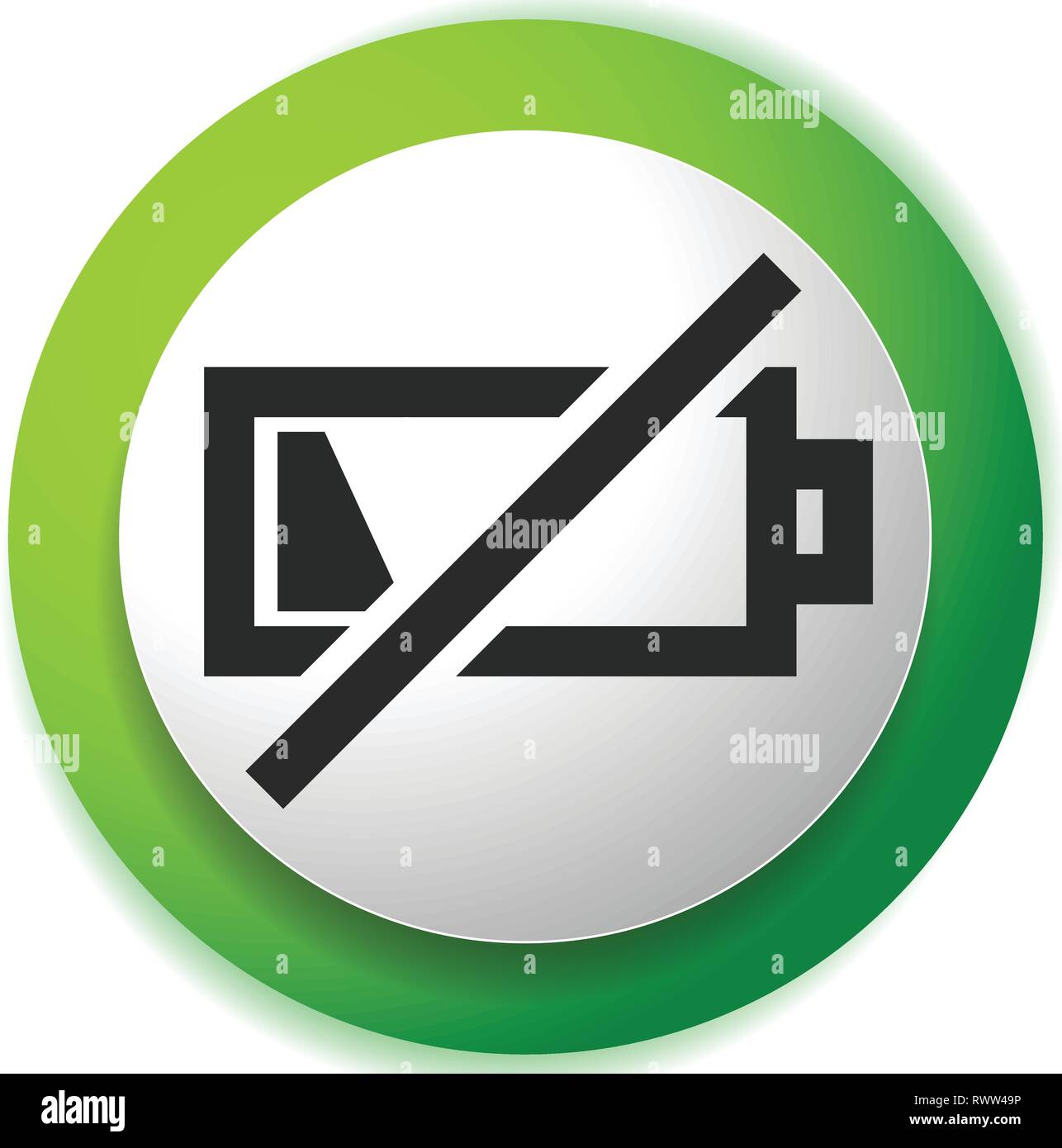 Icon with low battery symbol, Battery level indicator Stock Vector ...