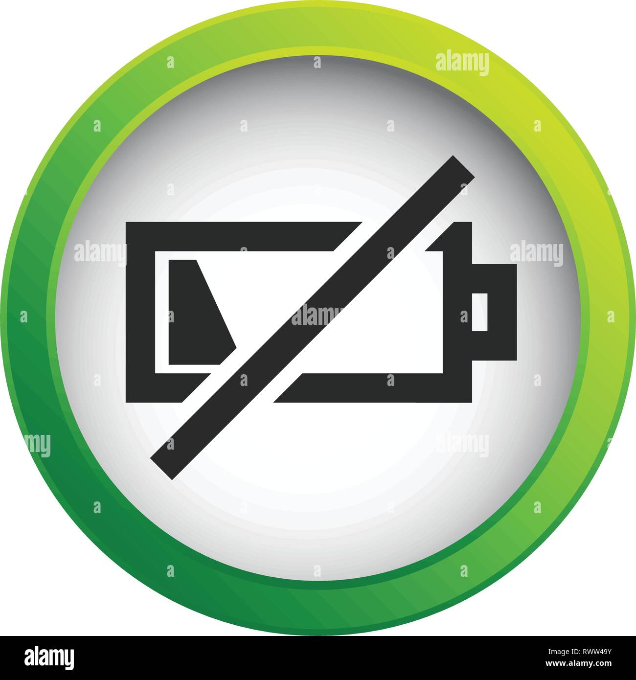 Icon with low battery symbol, Battery level indicator Stock Vector ...