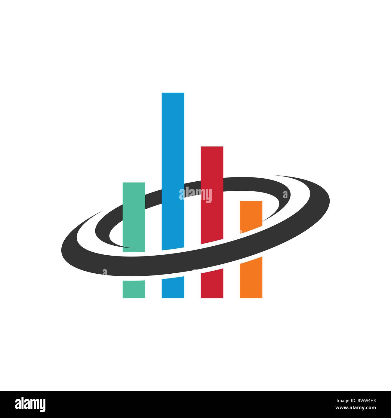 Business finance logo template - vector concept illustration. Economic ...