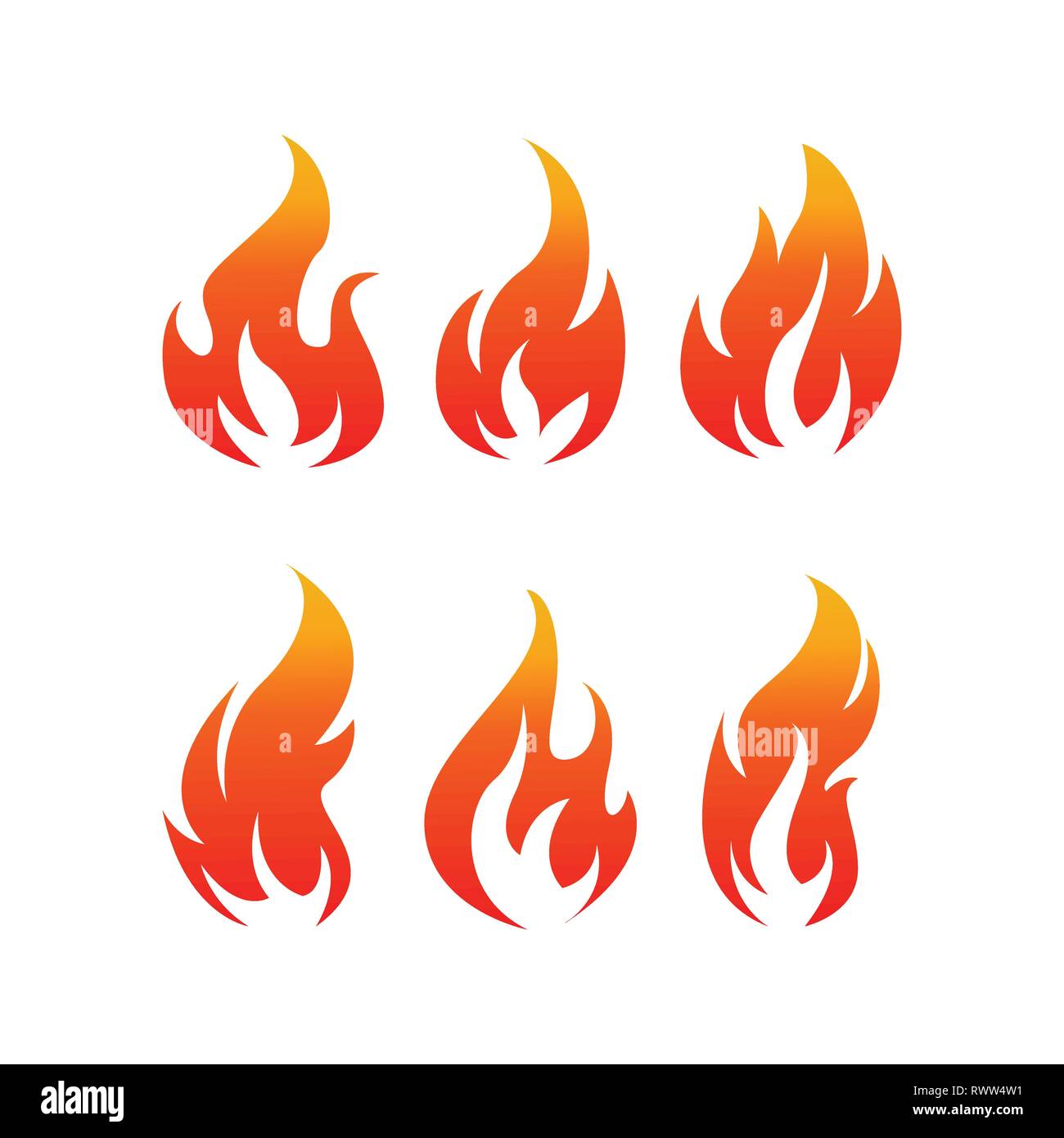 Colorful flame icon on white background Stock Vector Image & Art - Alamy