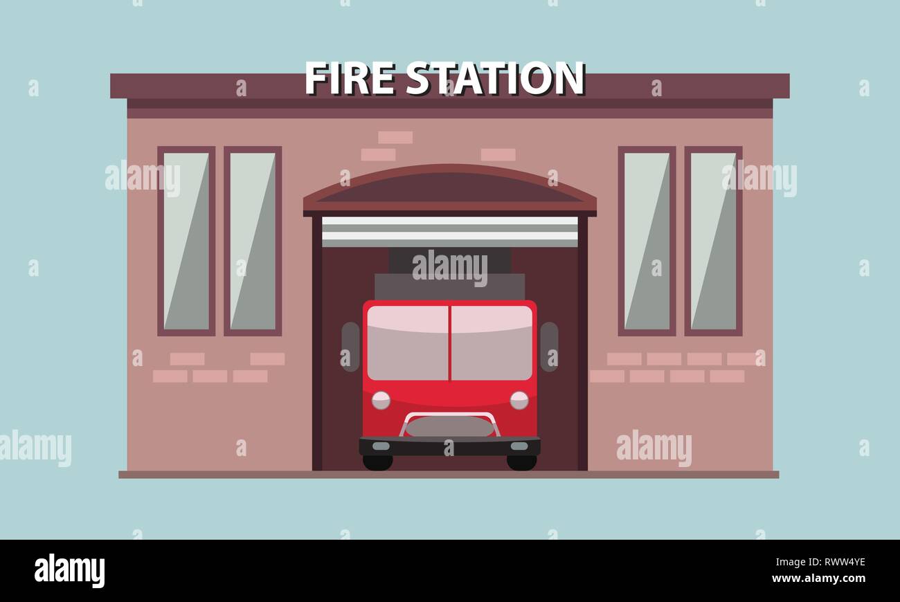 Clipart Fire Station Truck
