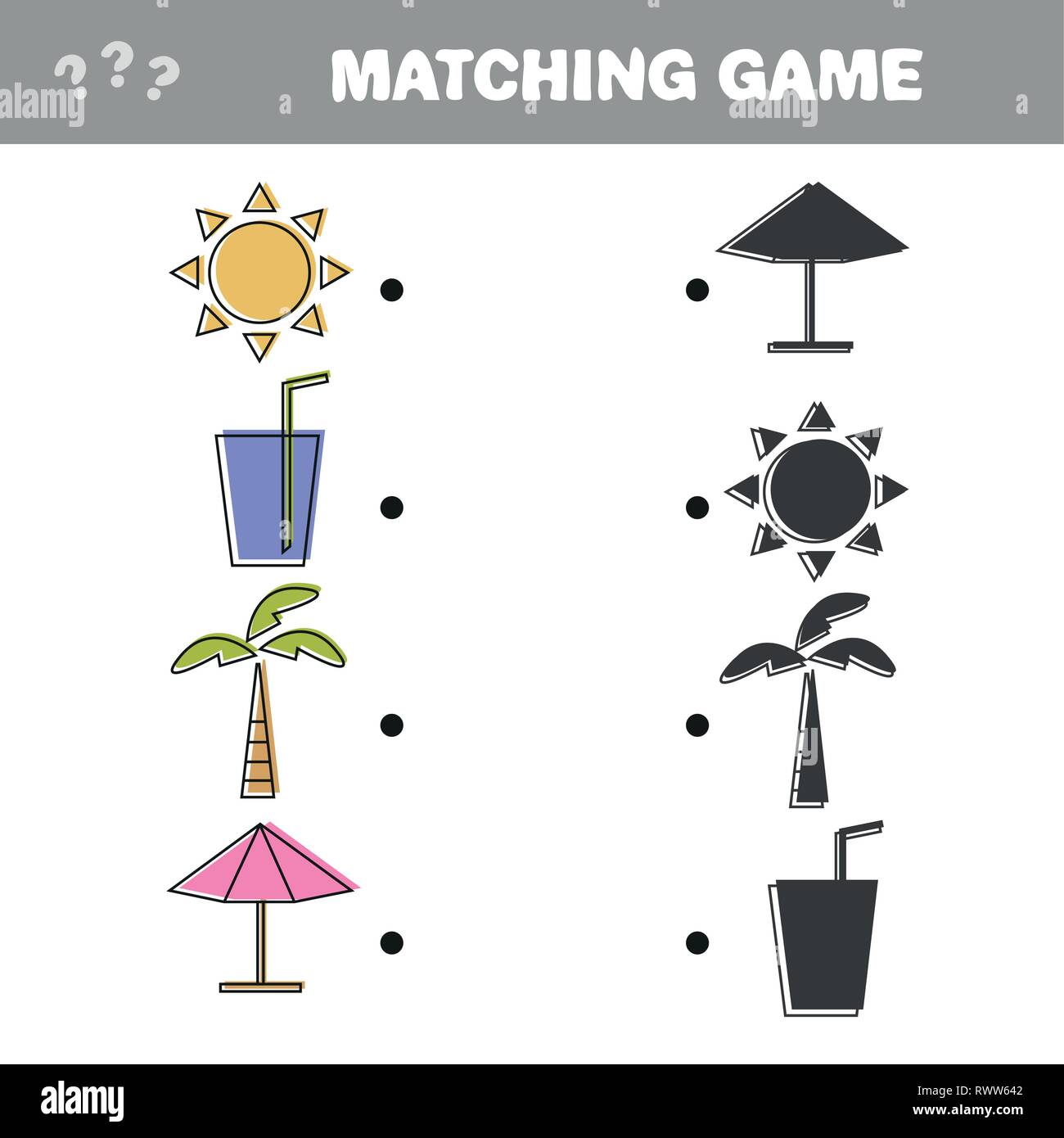 Cartoon illustration spot differences educational hi-res stock ...